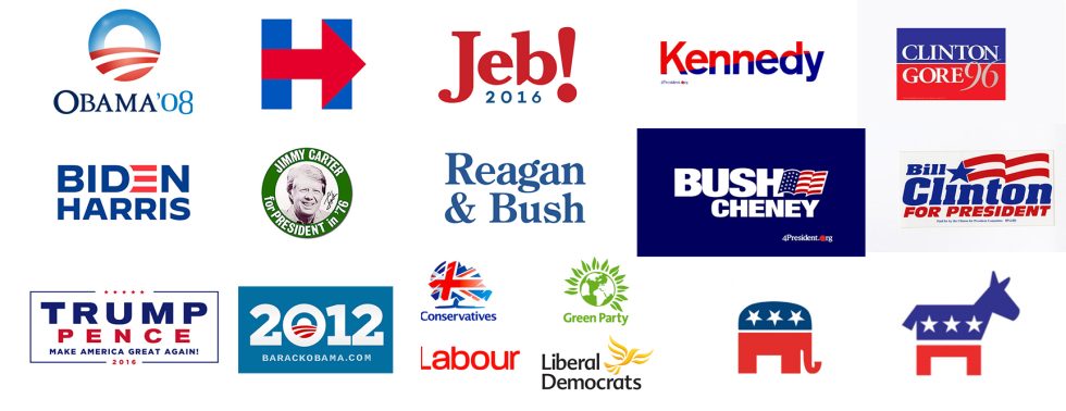 Political logos for campaigns